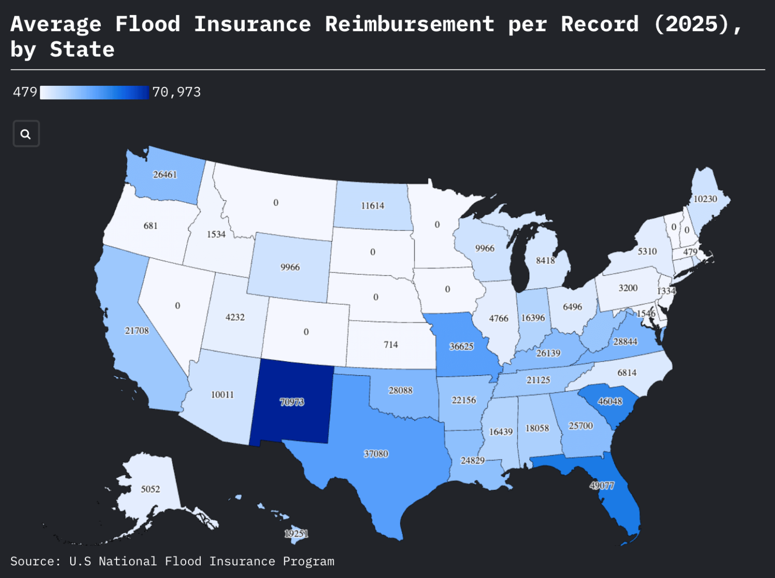 Flood Insurance Reimbursements by State (2025) - Insurance Dimes