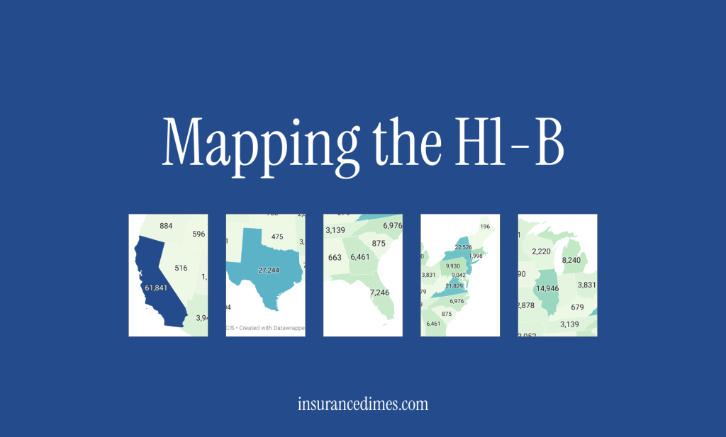Mapping the H1B by State and Company - Insurance Dimes
